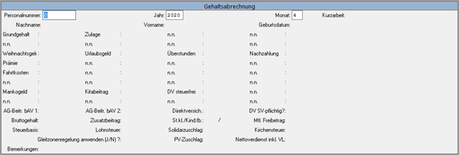 Gehaltsabrechnung